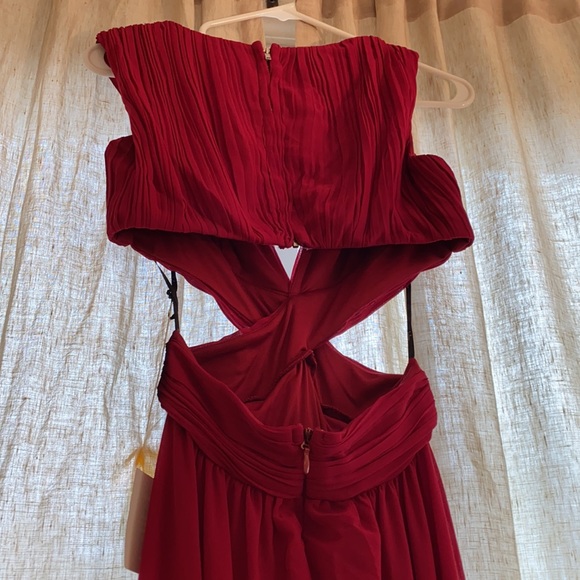 Lulus | Dresses | Lulus Red Dress Cut Our Sides 3 | Poshmark